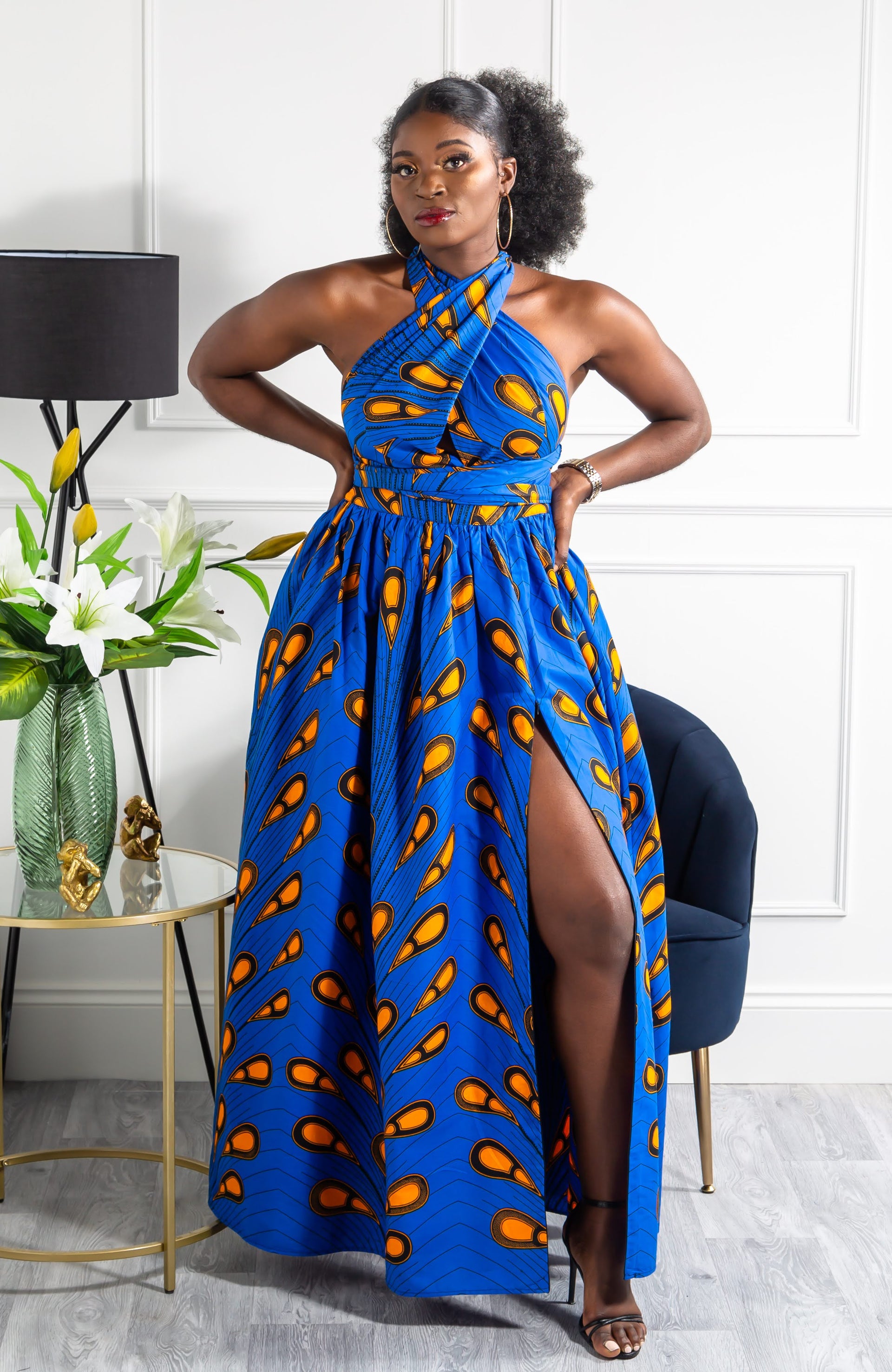 African Print Maxi Dresses | ELLA Infinity Africant Print Maxi Dress ...